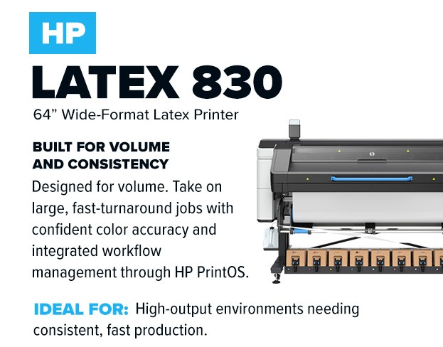 New HP Latex 730 & 830 Series Printers: White Ink, Faster Production ...
